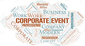 Corporate Event Vector Word Cloud, Made with Text only. Stock ...