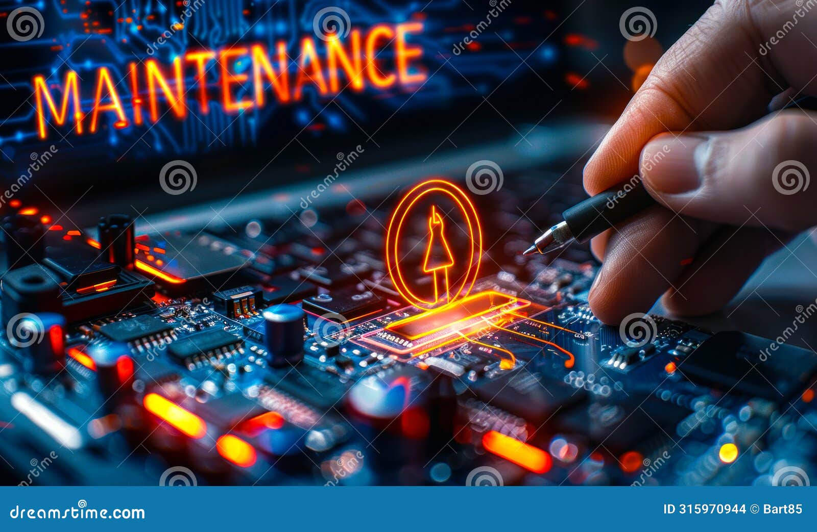 Corporate Executive Interacting With A Futuristic Global Maintenance Concept Showcasing ...