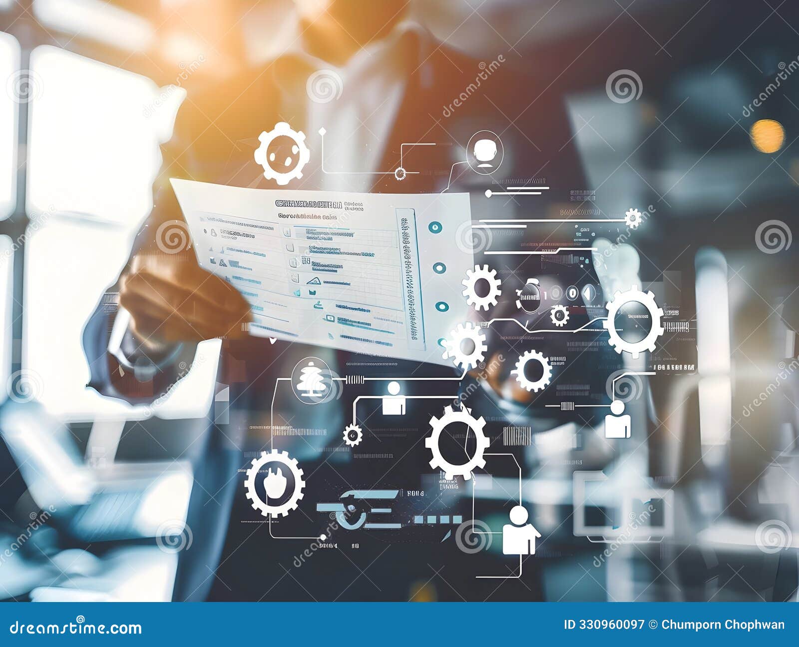 Corporate Executive Approving Project Proposal By Marking Checkbox On Control Documentation ...