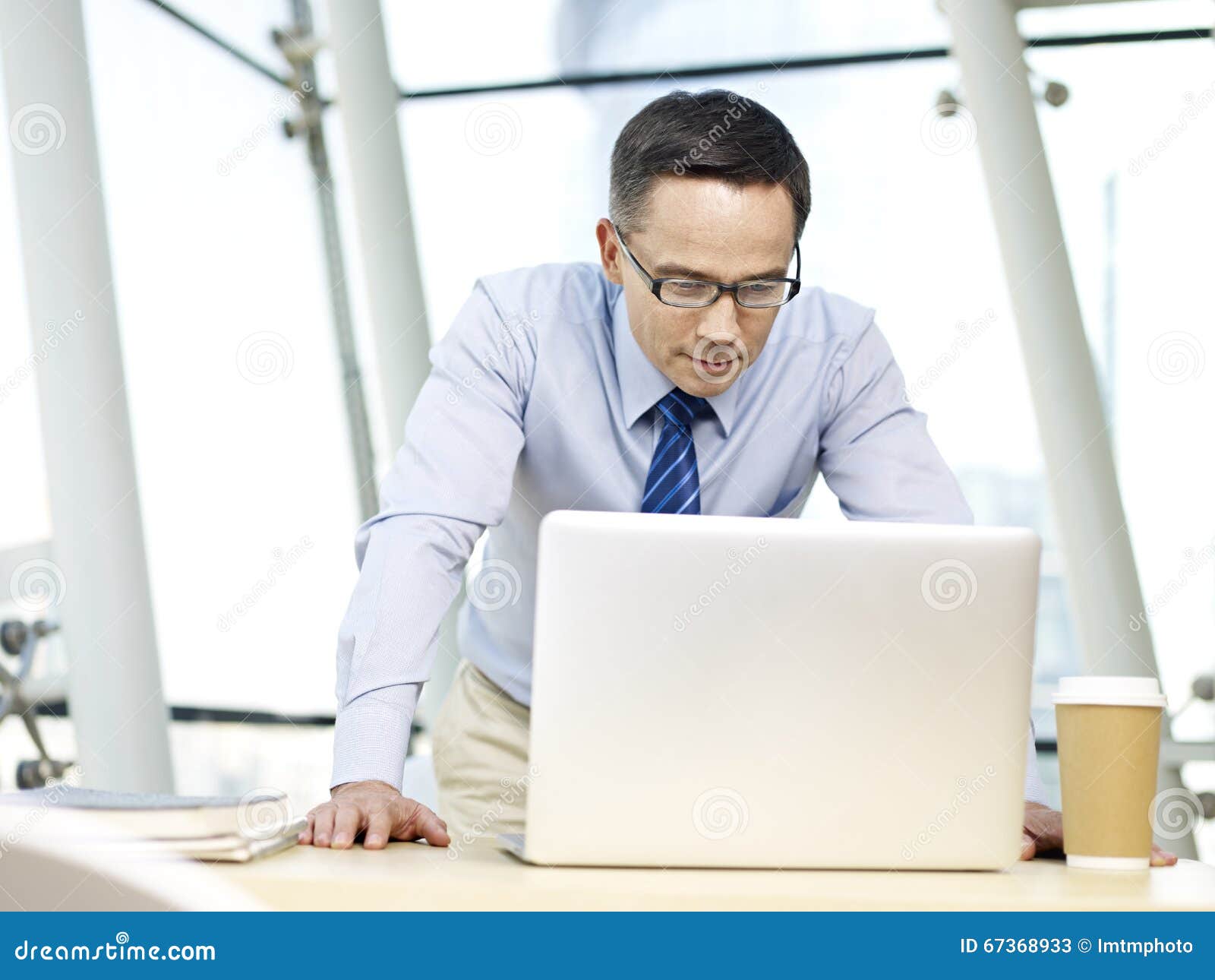 Corporate Executive Working in Office Stock Image - Image of management ...