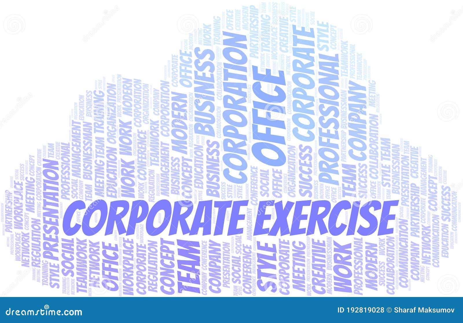 Corporate Exercise Vector Word Cloud, Made with Text only. Stock Vector ...