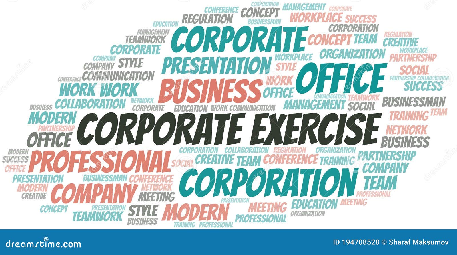 Corporate Exercise Vector Word Cloud, Made with Text only. Stock ...