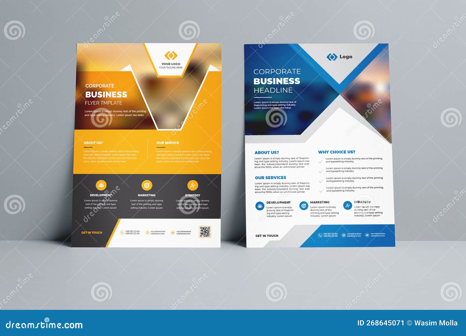 Corporate Flyer Design Template Concepts Adept for Multipurpose ...