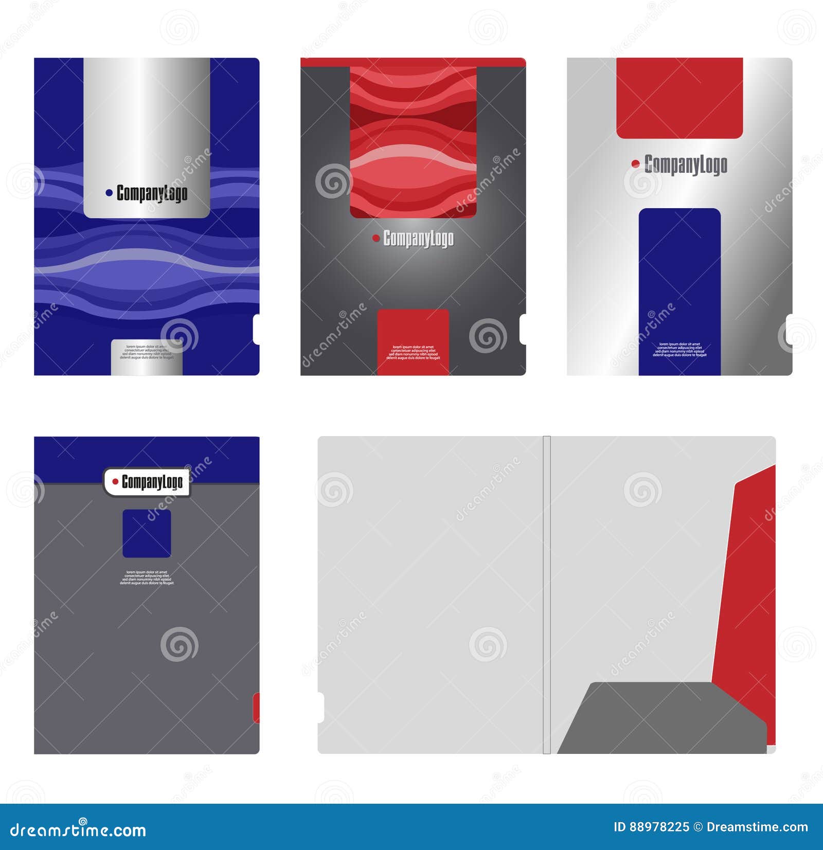 Corporate Folder, Cover Template and Cutting Stock Vector ...