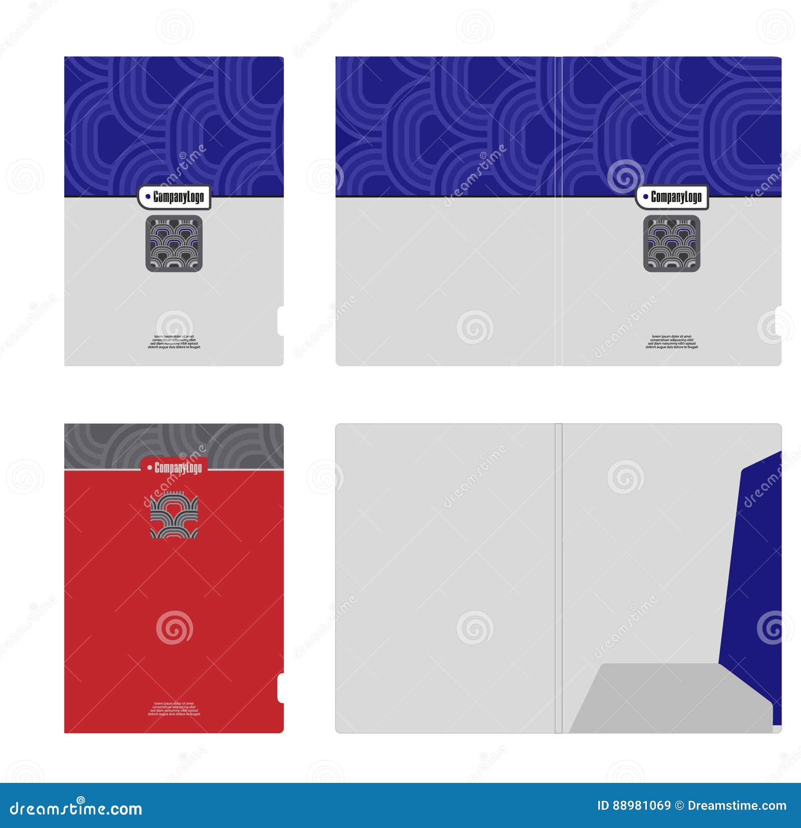 Corporate Folder, Cover Template and Cutting Stock Vector ...