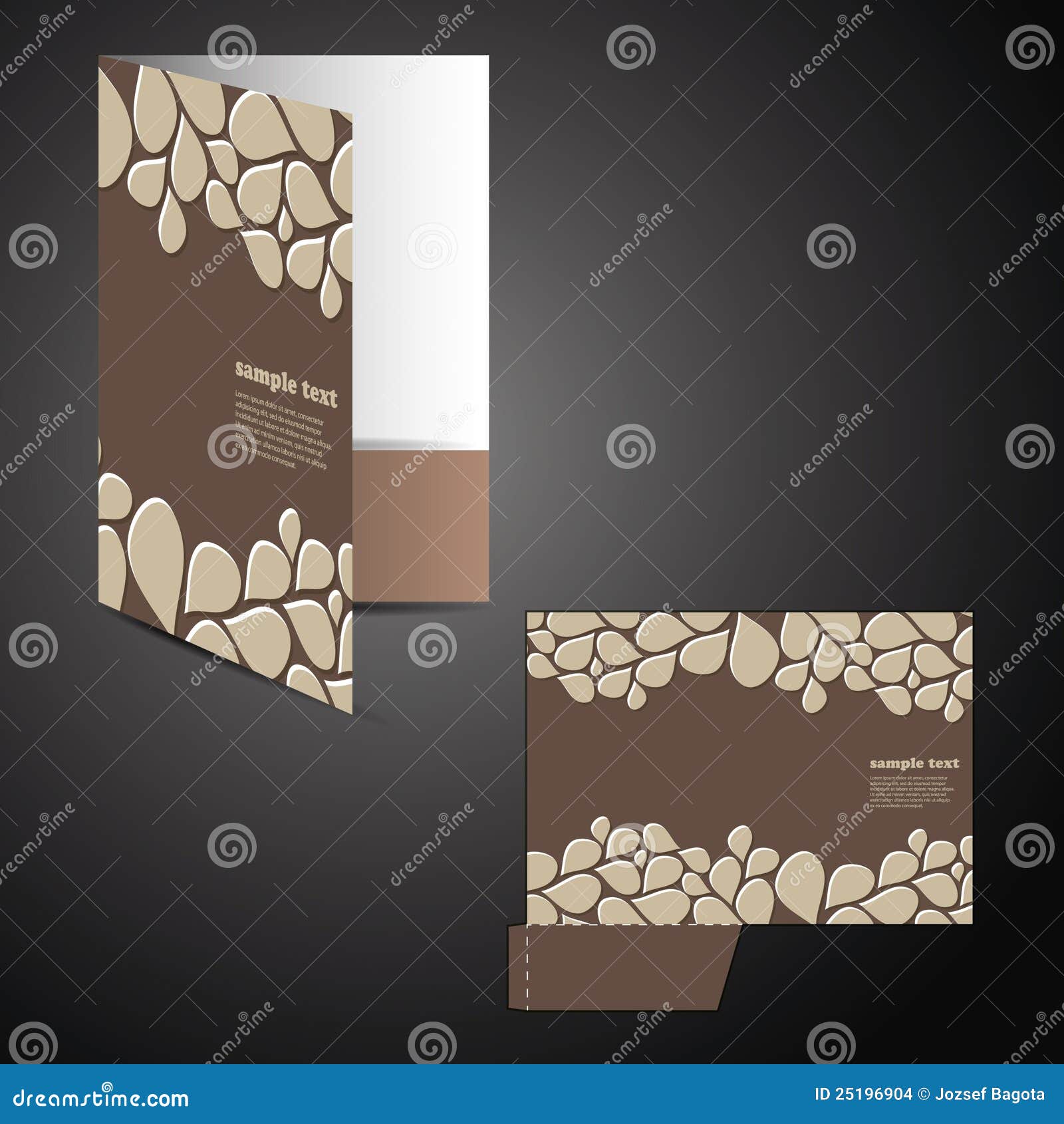 Corporate Folder with Die Cut Design Stock Vector - Illustration of ...