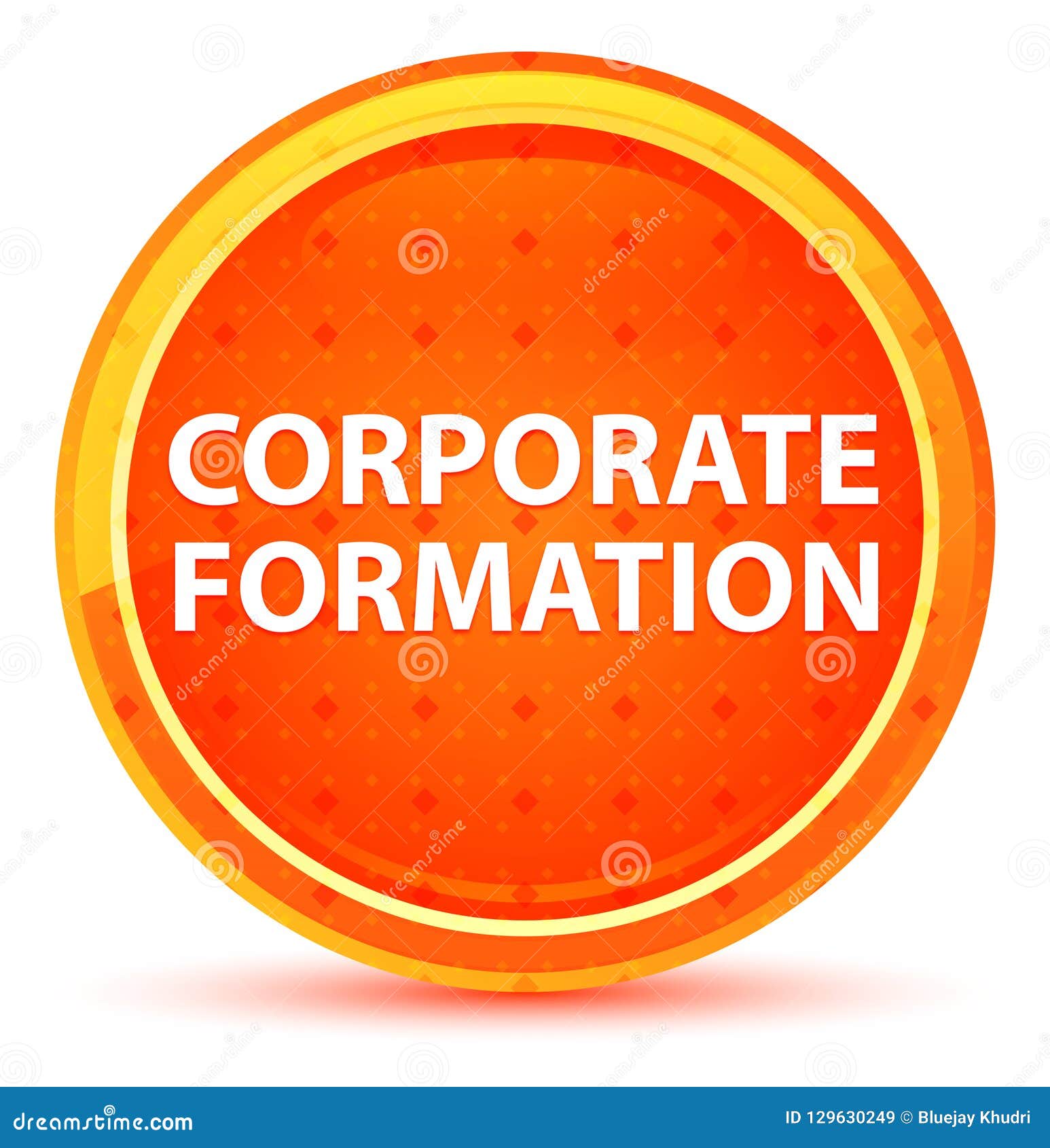 Corporate Formation Natural Orange Round Button Stock Illustration ...