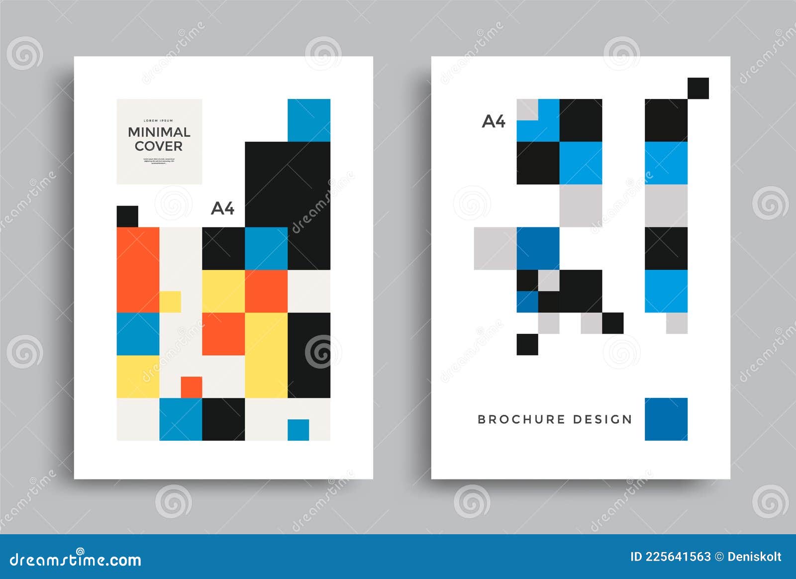 Corporate Geometric Poster with Square Pattern Stock Vector ...