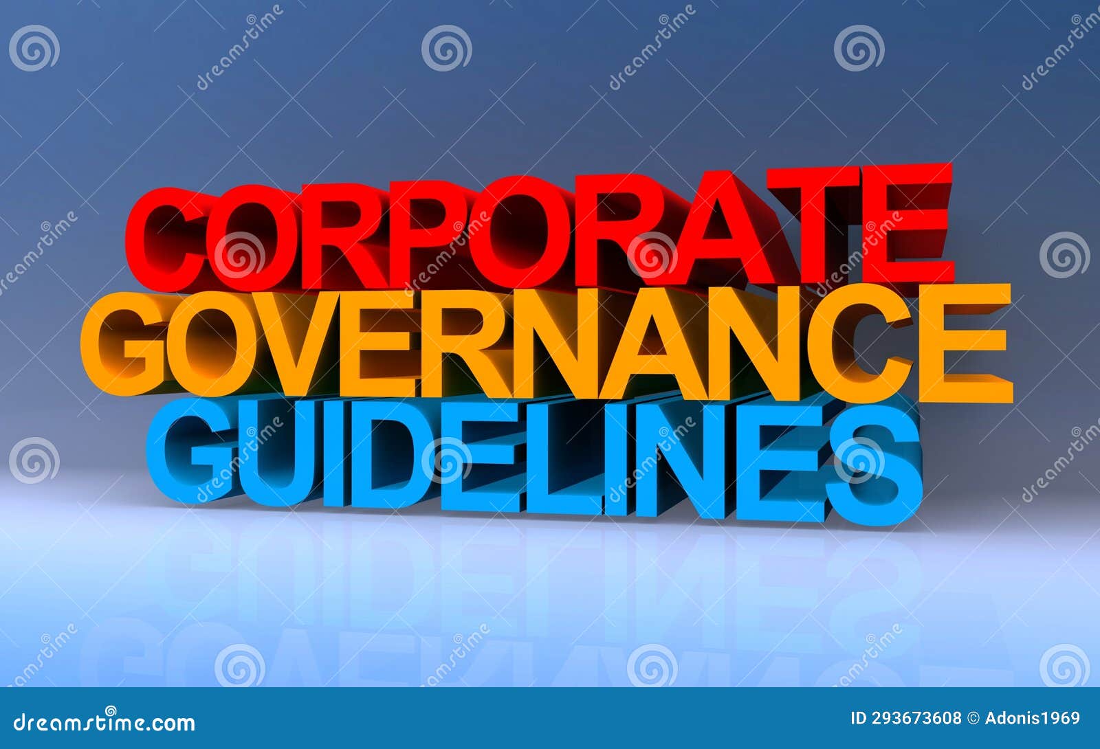 Corporate Governance Guidelines on Blue Stock Illustration ...