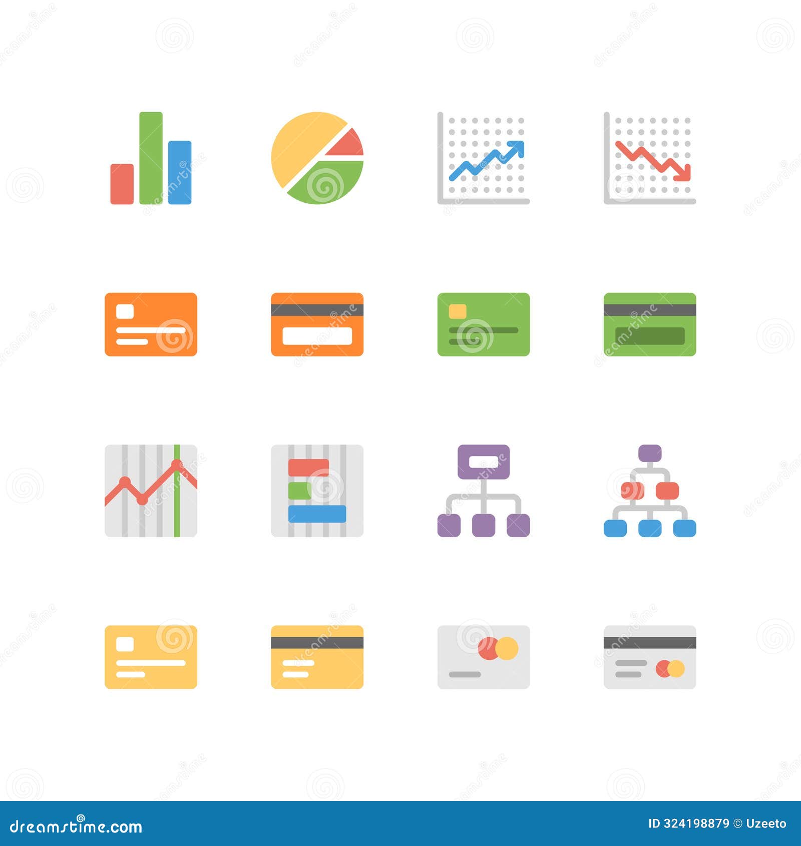 Corporate Governance Vector Flat Icon Set Stock Vector - Illustration ...