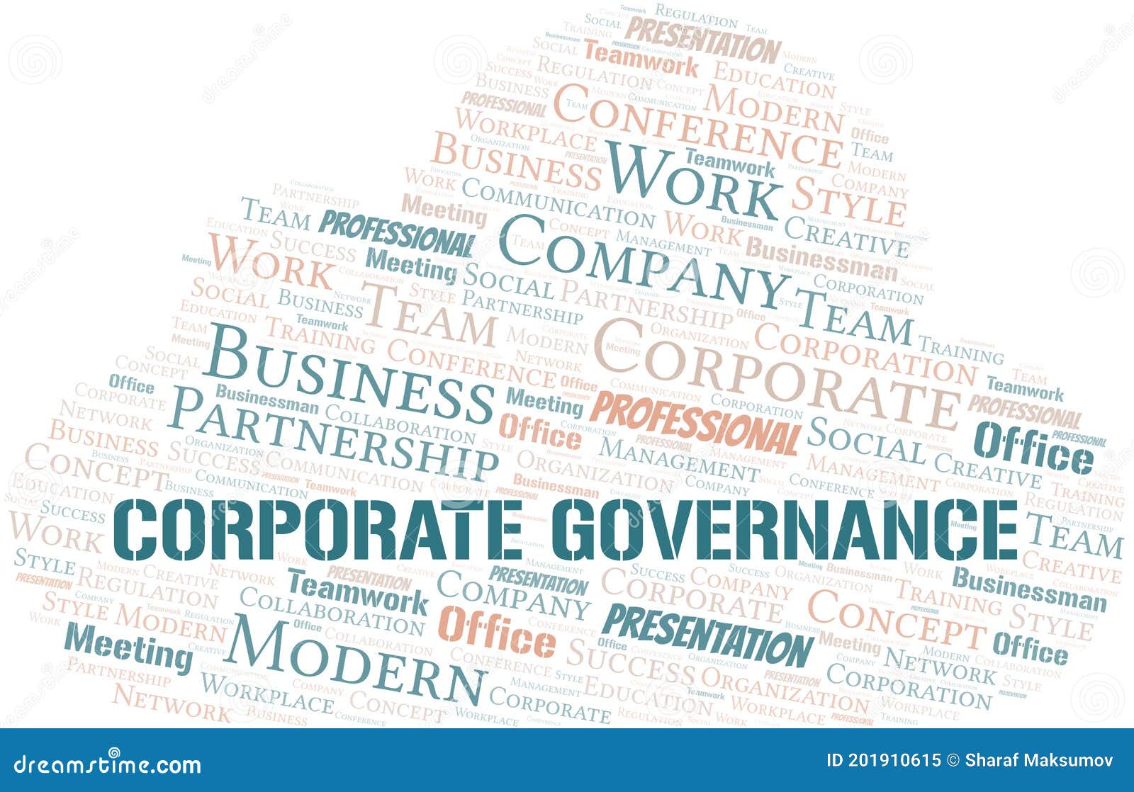 Corporate Governance Vector Word Cloud, Made with Text only. Stock ...