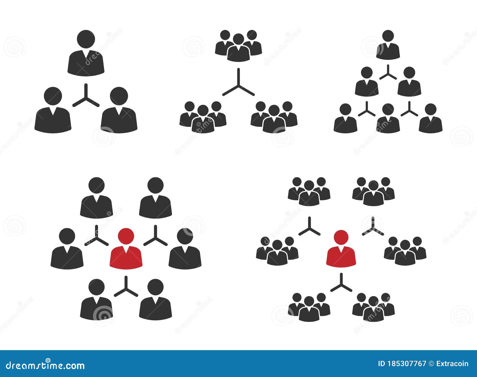 Corporate Group Scheme, People Teamwork Management Illustration Stock ...
