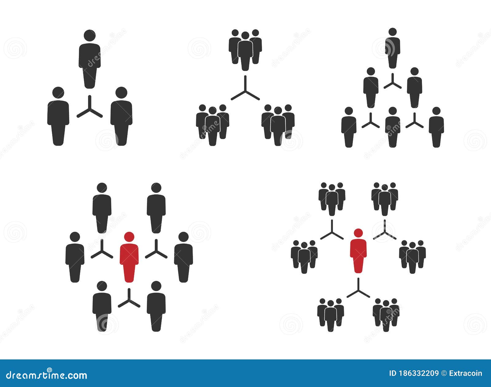 Corporate Group Scheme, People Teamwork Management Illustration Stock ...