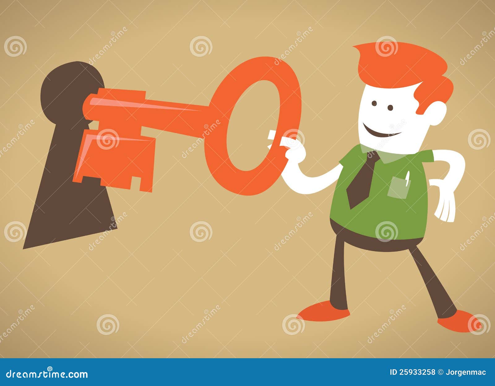 Corporate Guy has the key stock vector. Illustration of cartoon - 25933258