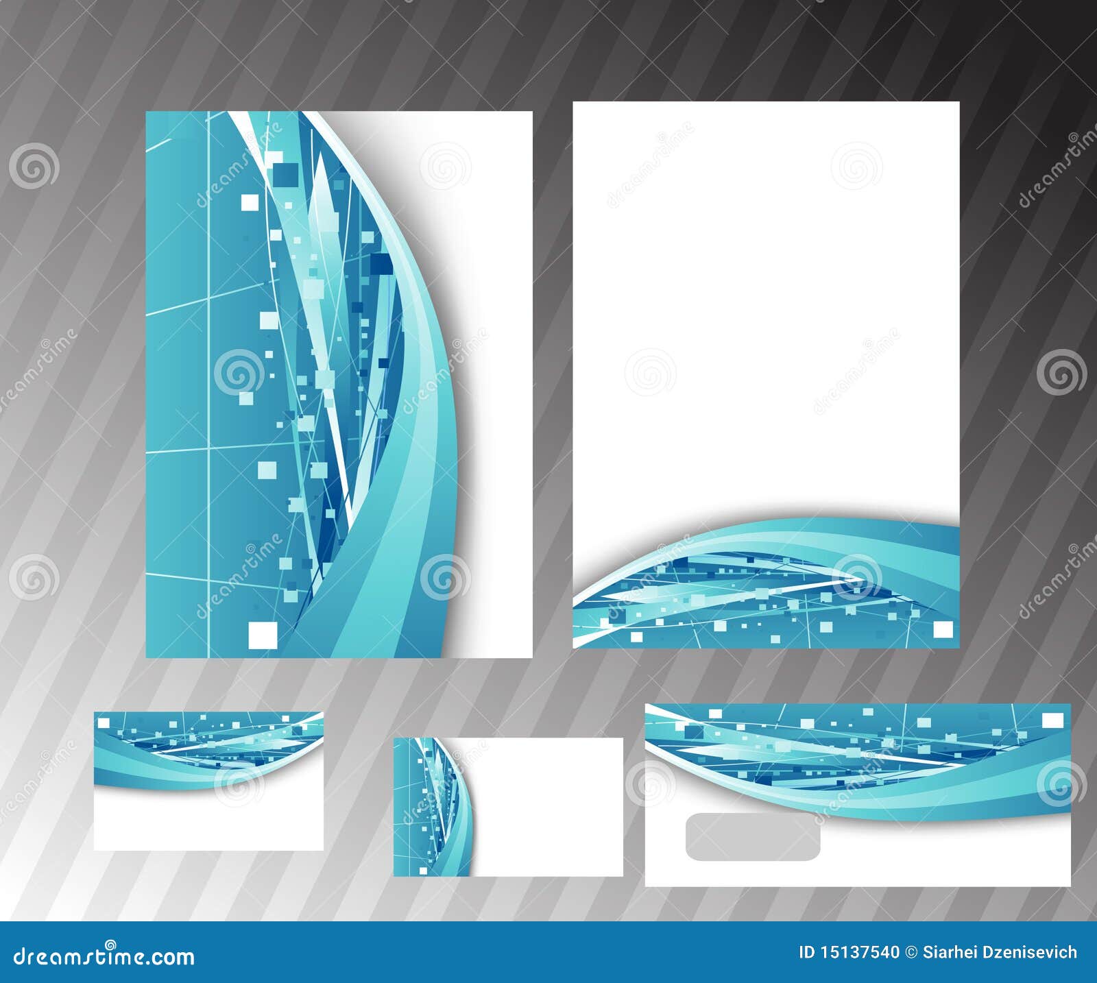 Corporate Hi-tech Folder Template Stock Vector - Illustration of ...
