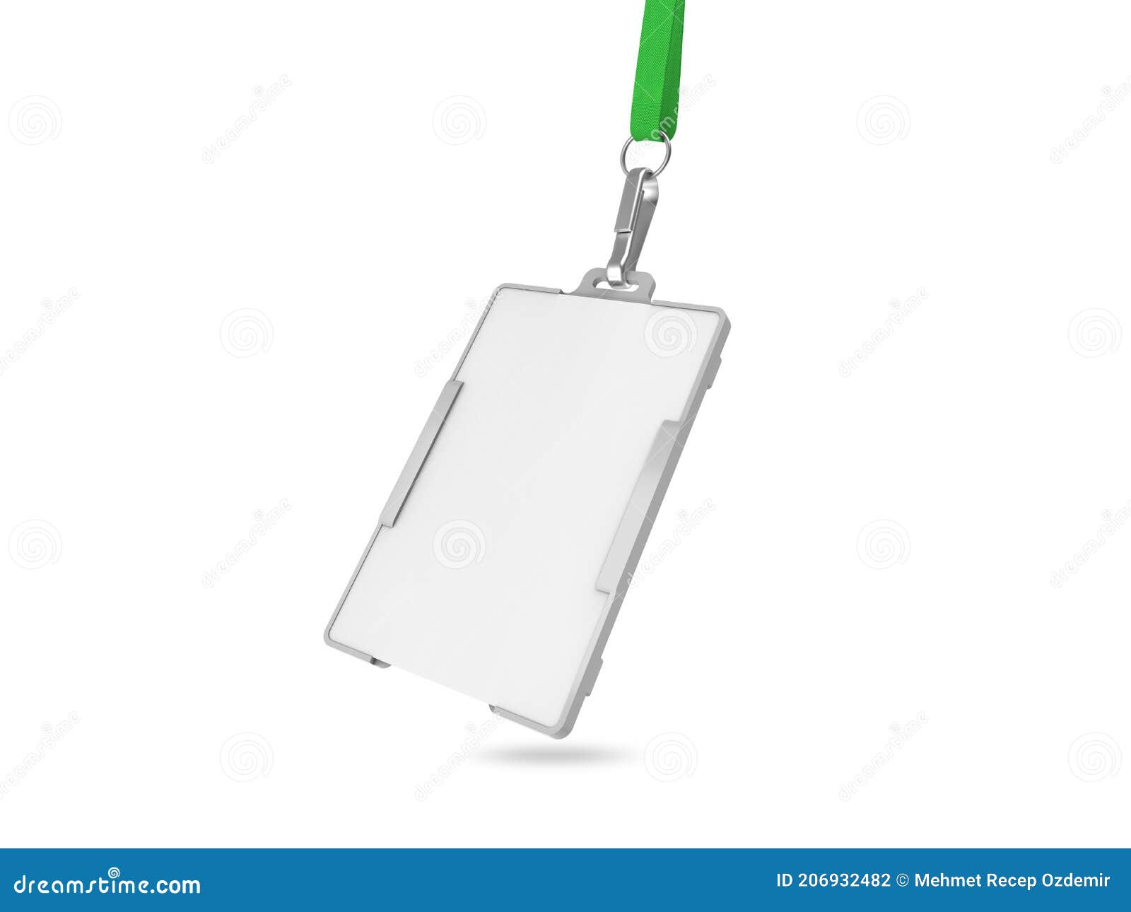 Corporate ID Card Mockup with Stripe Perspective View Stock Photo ...