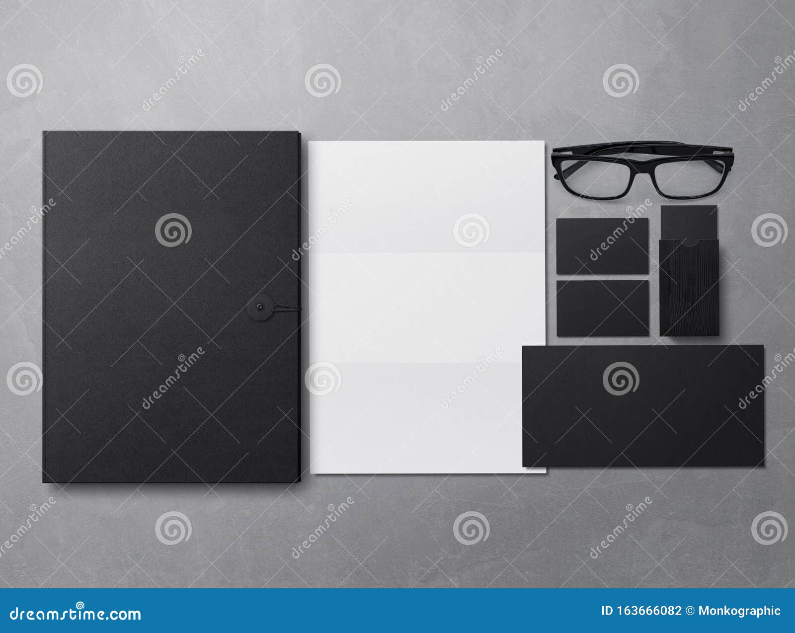 Corporate Identity. Branding Mock Up. Set of Elements on a Gray ...