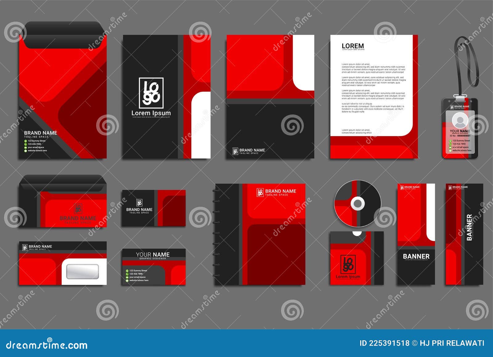 Corporate Identity Business Set Design Stock Vector - Illustration of ...