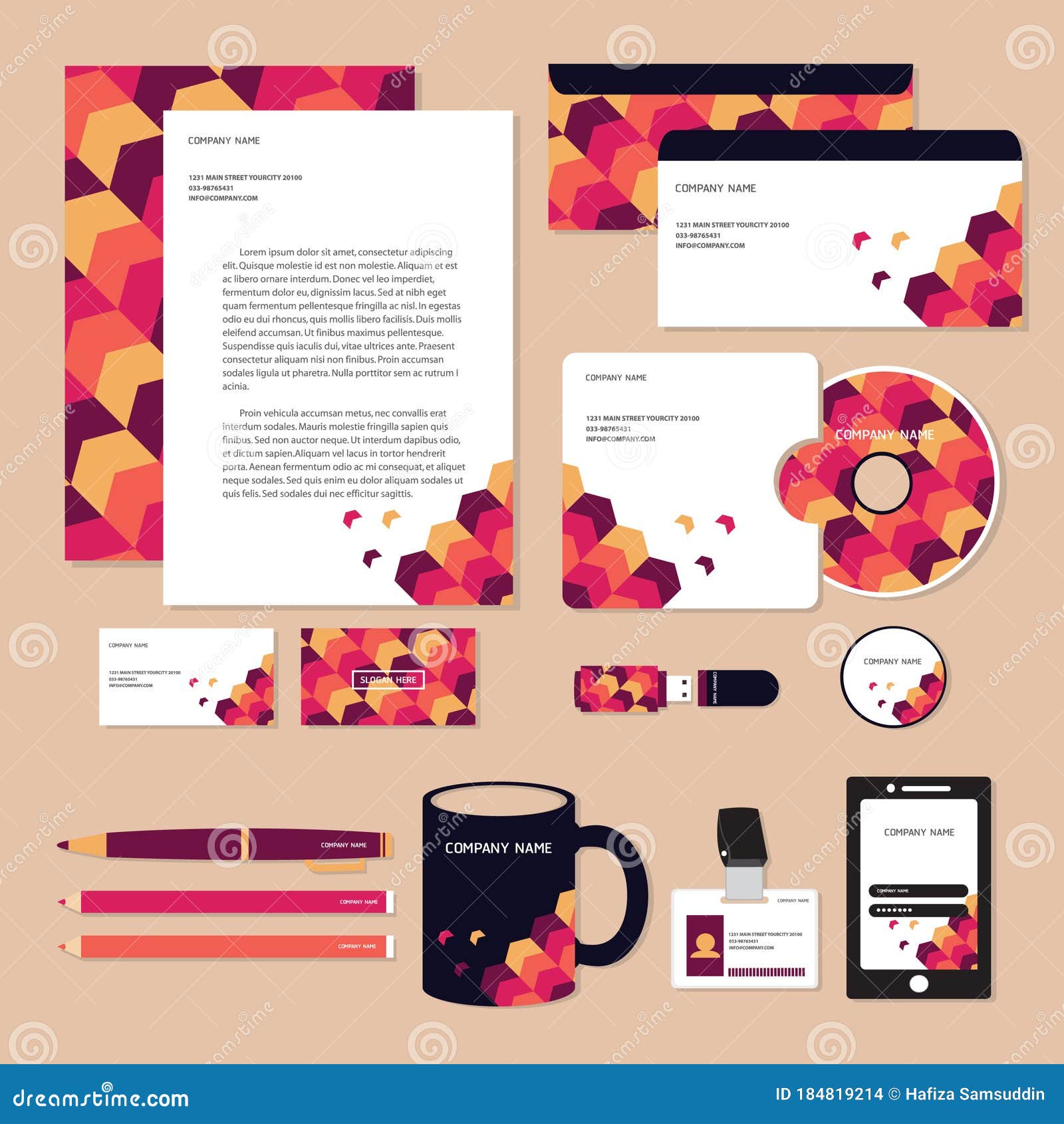 Corporate Identity Designs. Vector Illustration Decorative Background ...