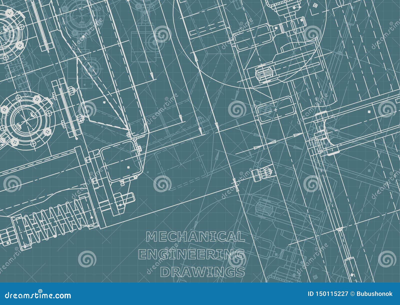 Technical Illustrations, Background. Corporate Identity Cartoon Vector ...