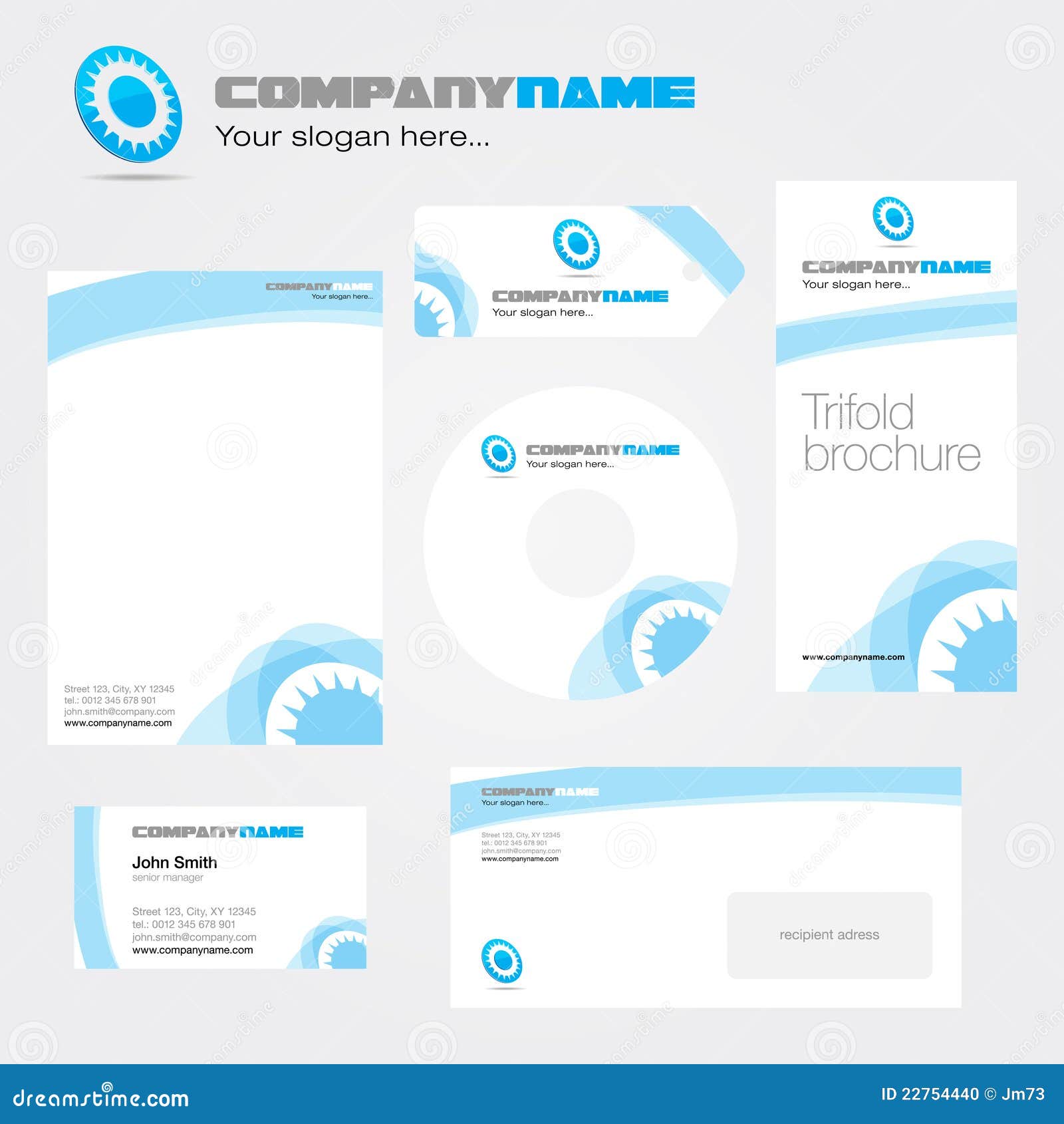 Corporate identity package stock vector. Illustration of advertise ...