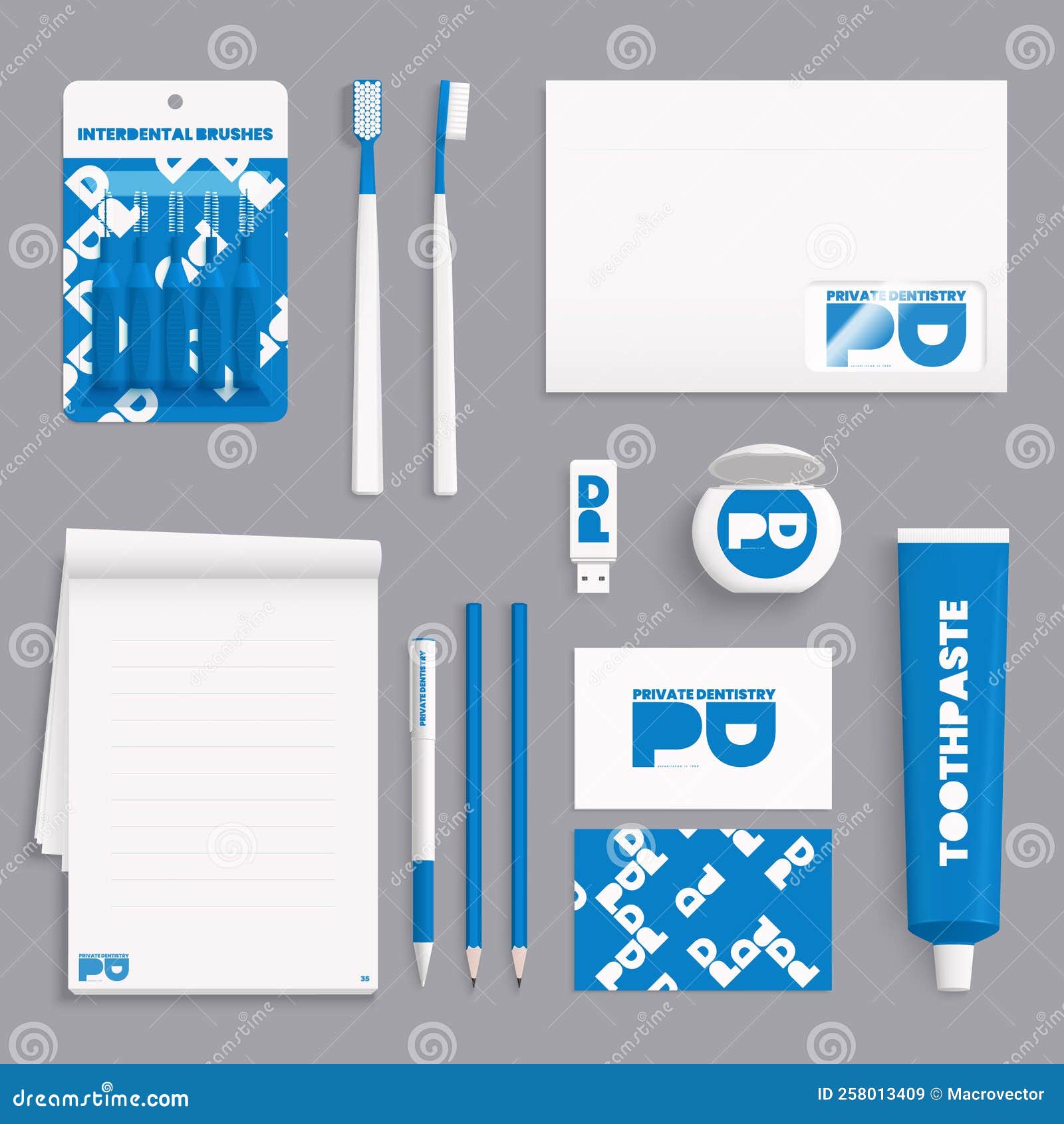 Corporate Identity Realistic Mockup Stock Vector - Illustration of ...