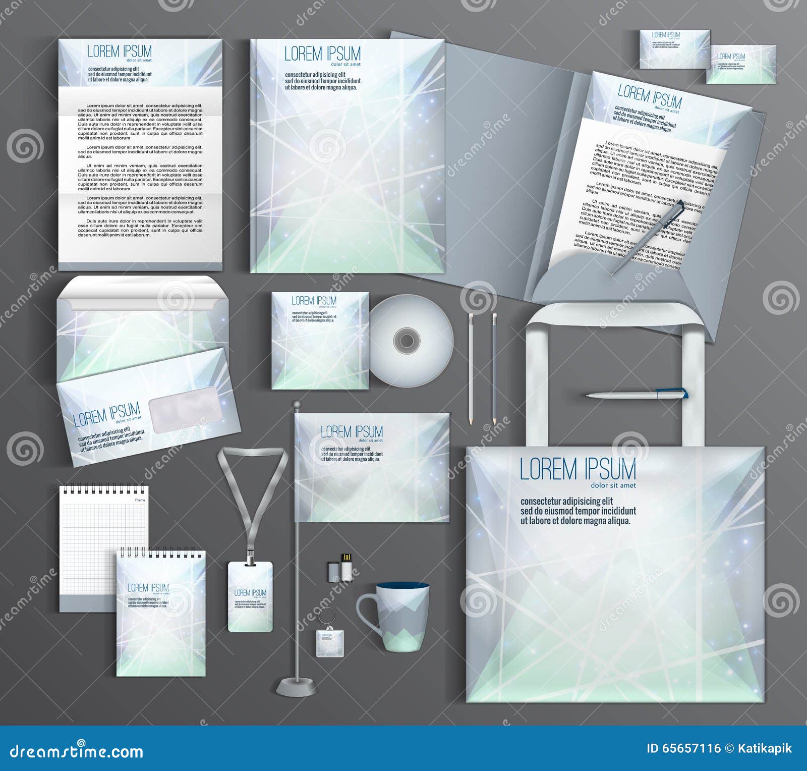 Corporate Identity Set with Abstract Background. Stock Vector ...