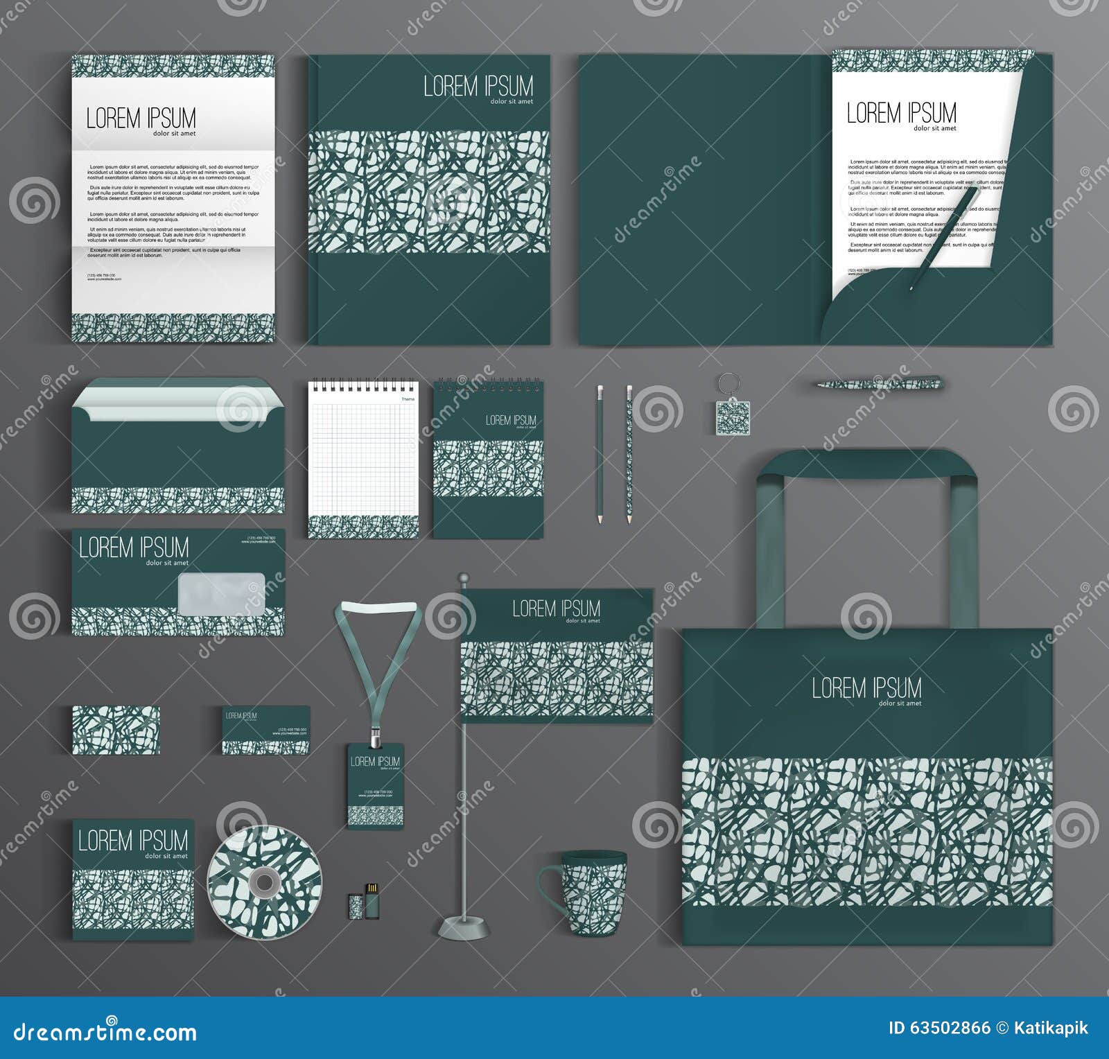 Corporate Identity Set with Abstract Pattern. Stock Vector ...