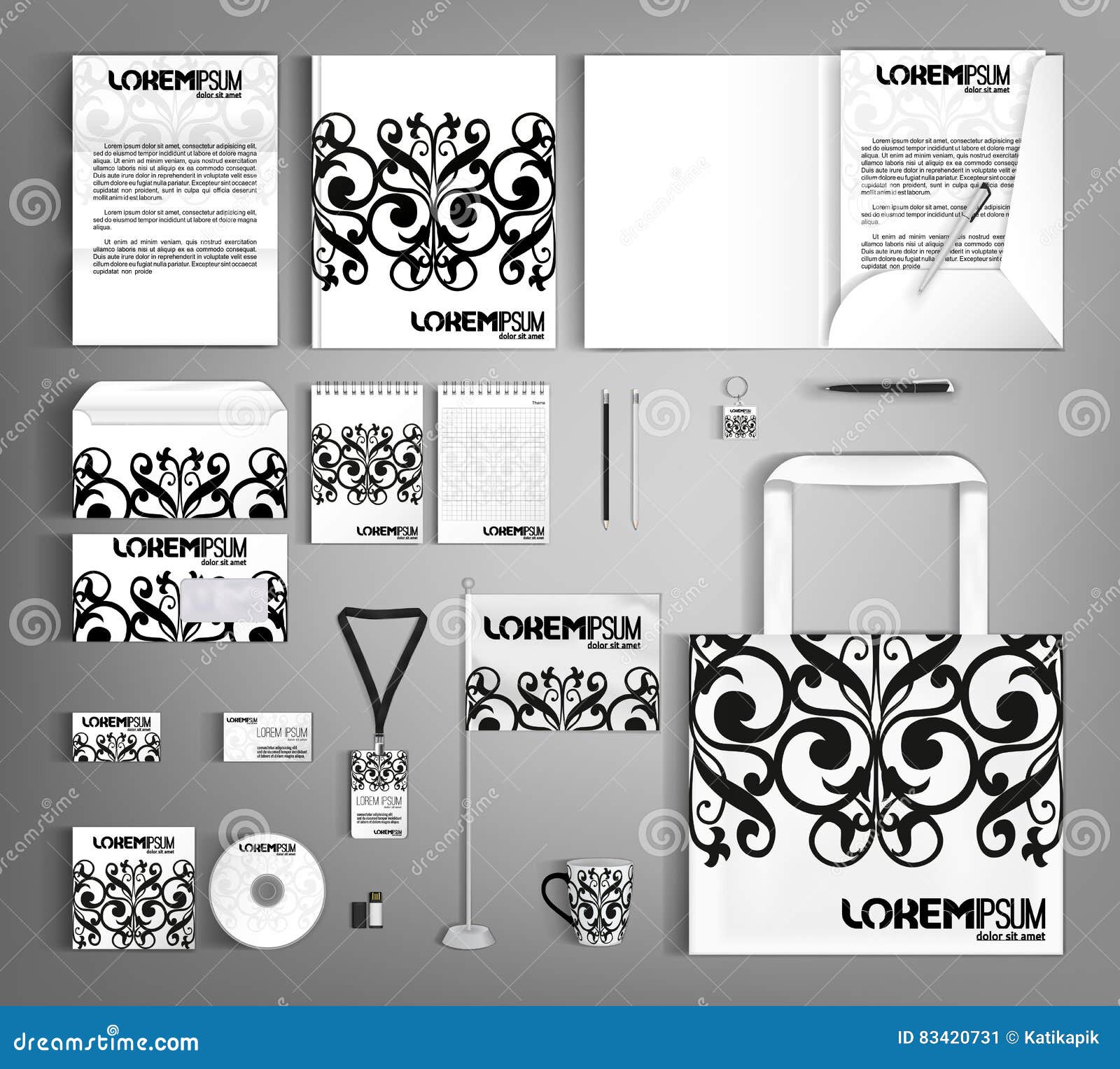 Corporate Identity Set with Abstract Pattern. Stock Vector ...