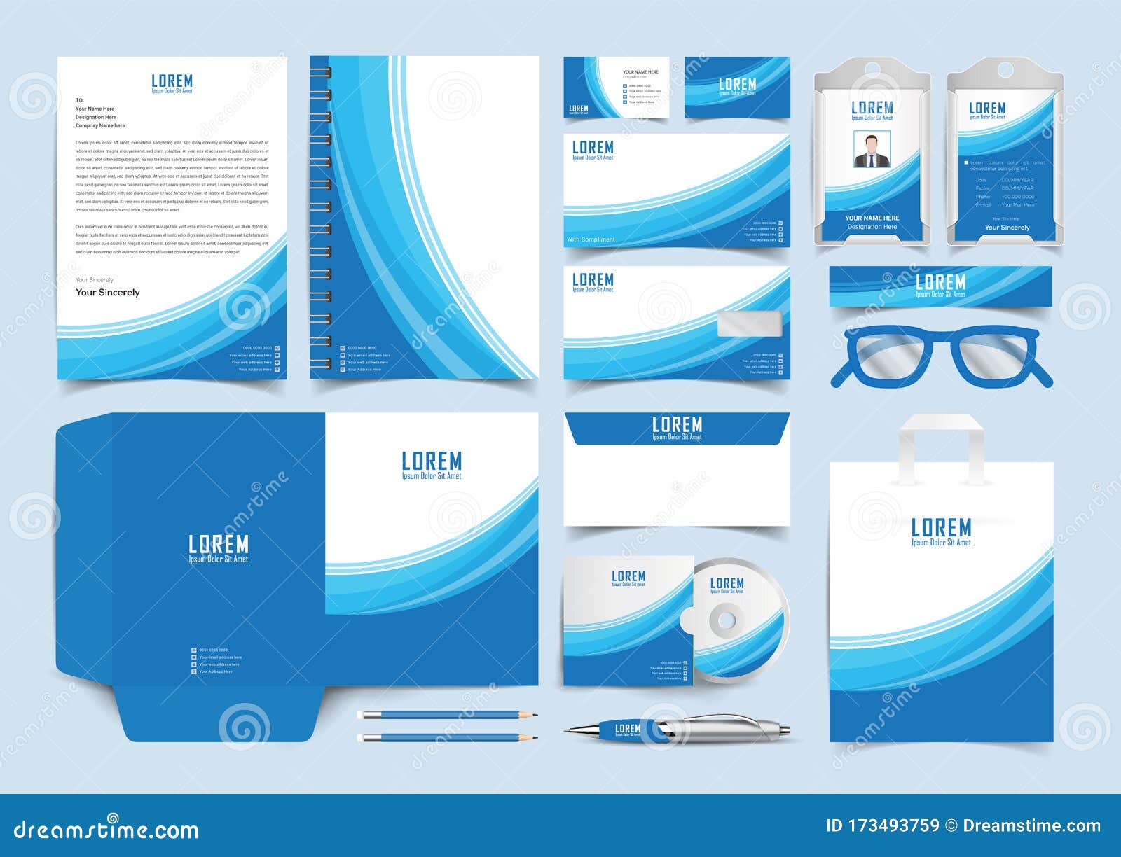 Corporate Identity Set. Stationery Template Design Kit. Editorial Stock ...