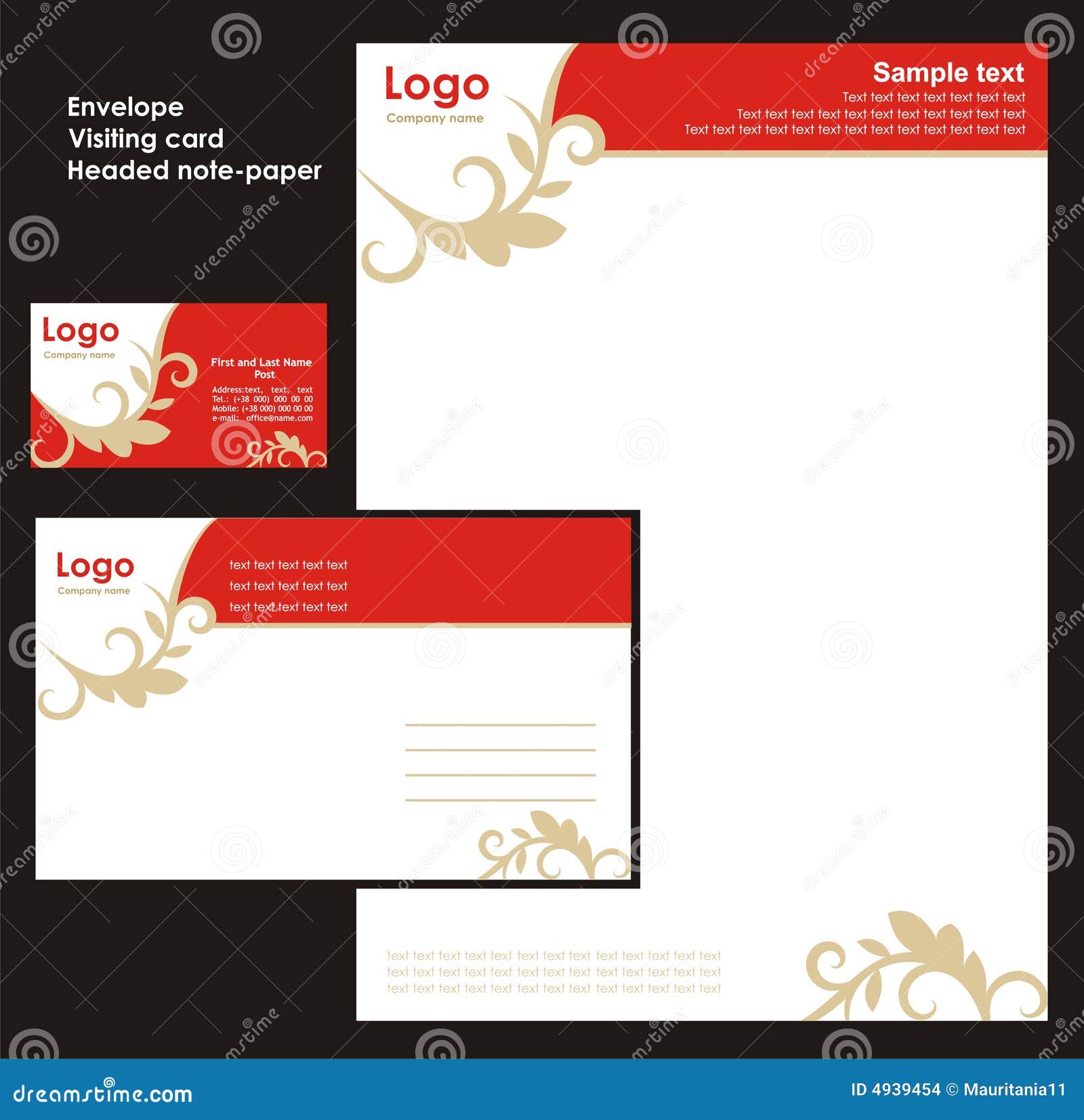 Corporate Identity Template Stock Vector - Illustration of abstract ...