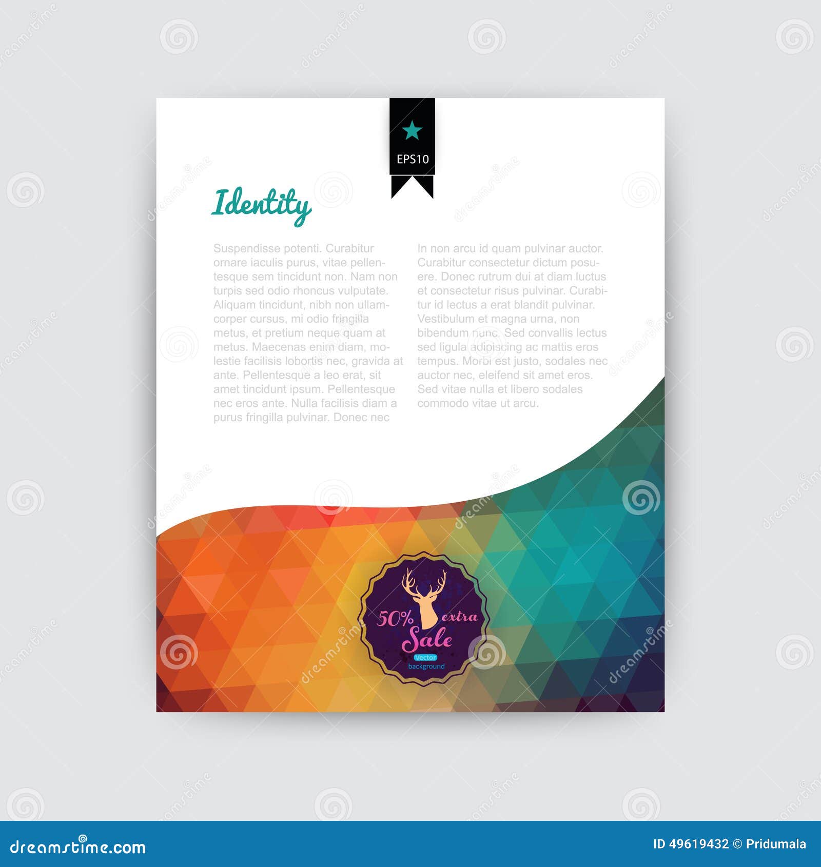 Corporate Identity Vector Triangle Pattern, Background, Illustration ...