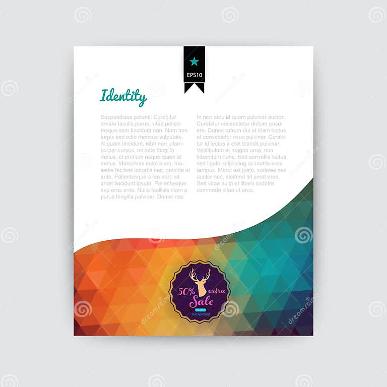 Corporate Identity Vector Triangle Pattern, Background, Illustration ...