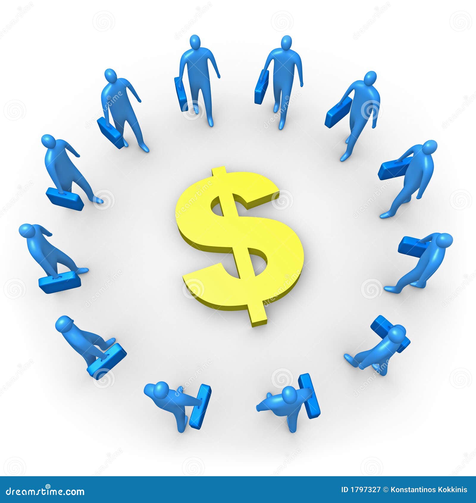 Corporate Income - Dollar stock illustration. Illustration of crowd ...
