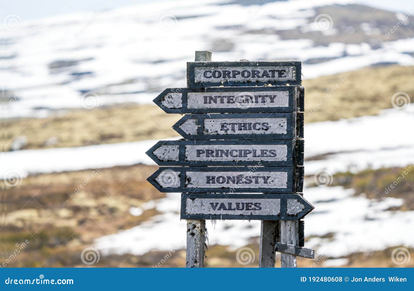 Corporate, Integrity, Ethics, Principles, Honesty, Values Text on ...