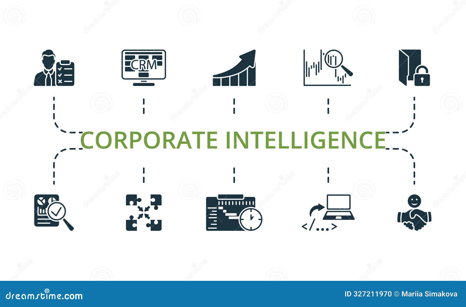 Corporate Intelligence Icon Set. Monochrome Simple Corporate ... Corporate Intelligence Icon Set. Monochrome Simple Corporate ...