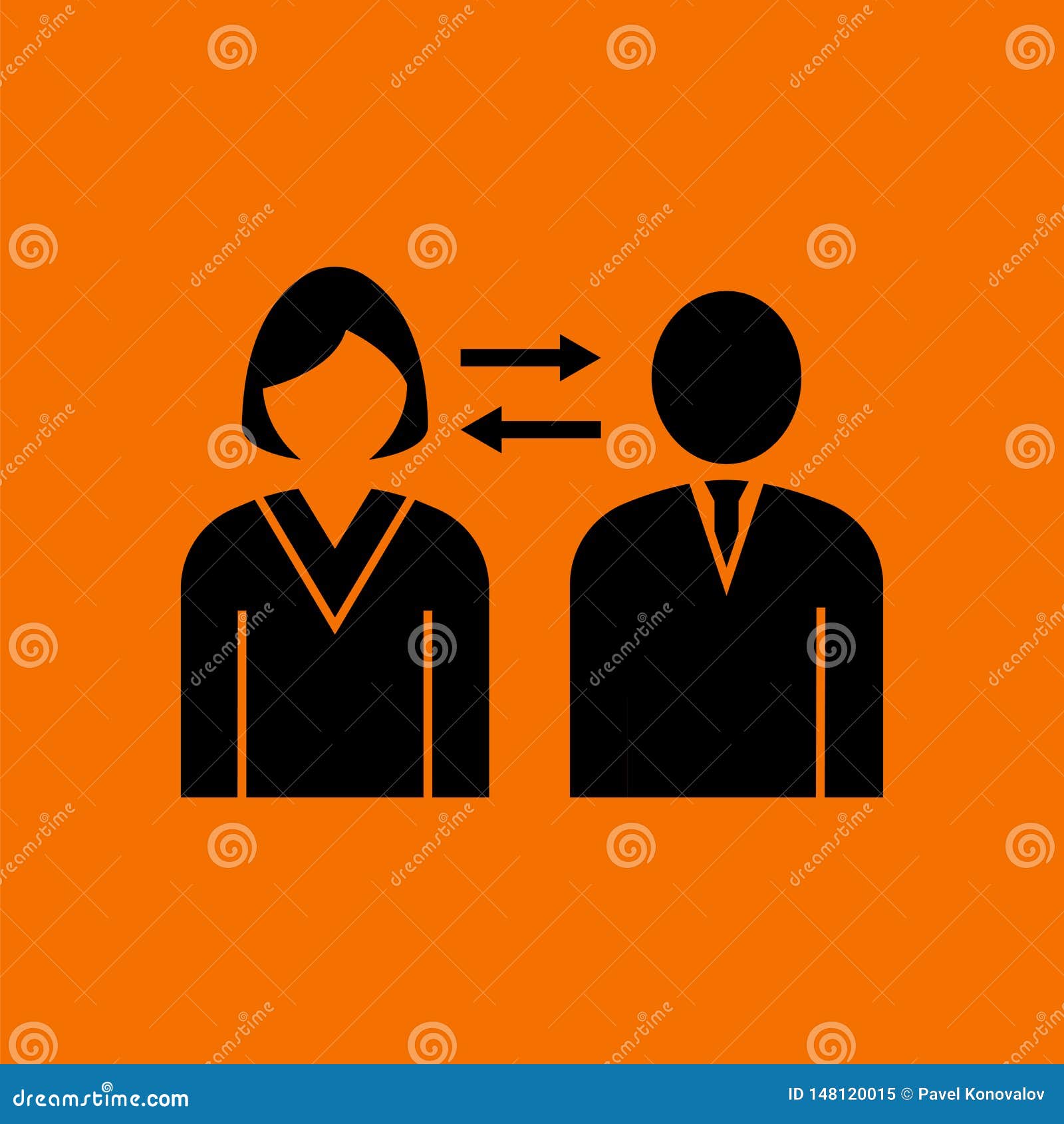 Corporate Interaction Icon stock vector. Illustration of cooperation ...