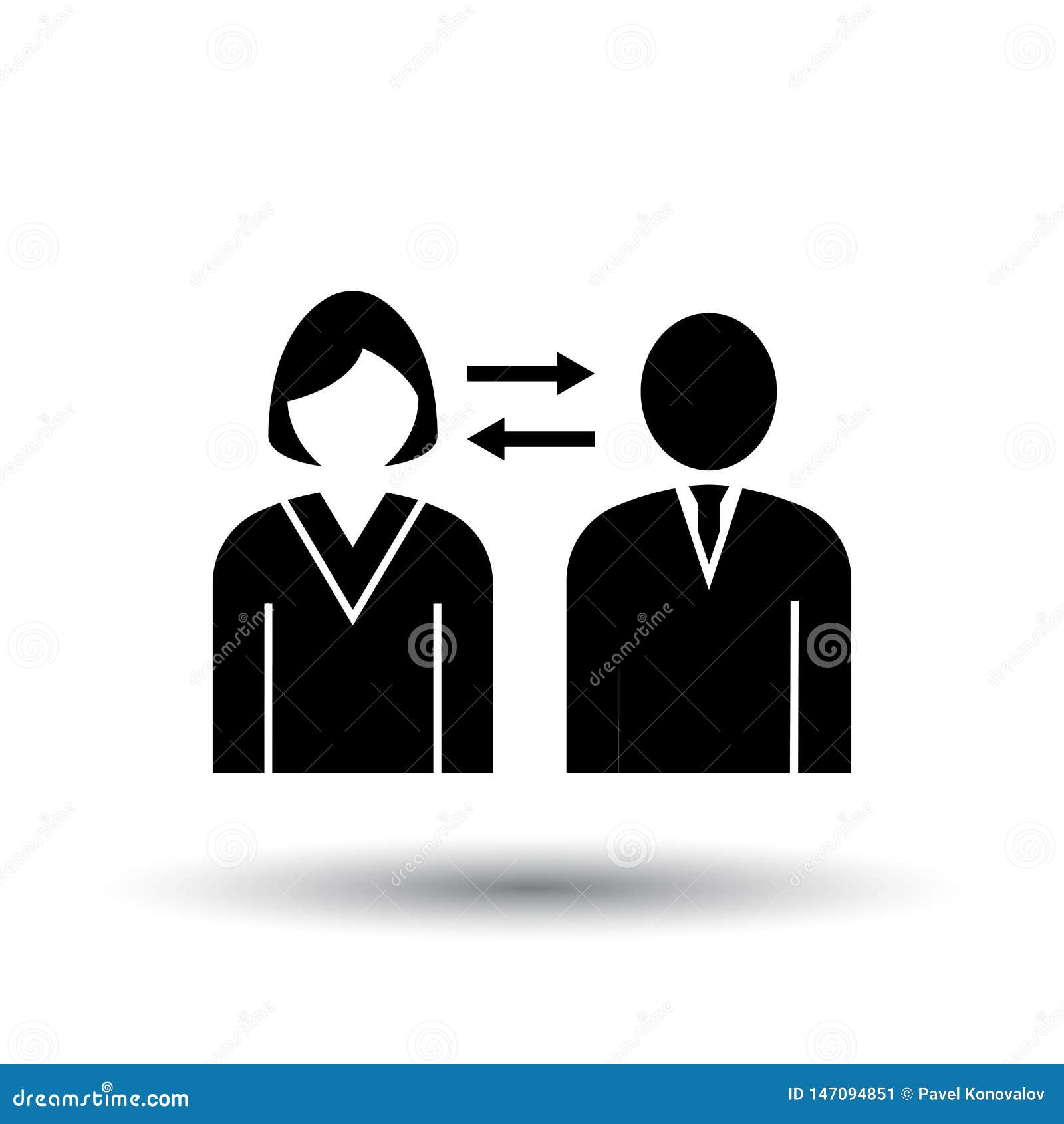 Corporate Interaction Icon stock vector. Illustration of manager - 147094851