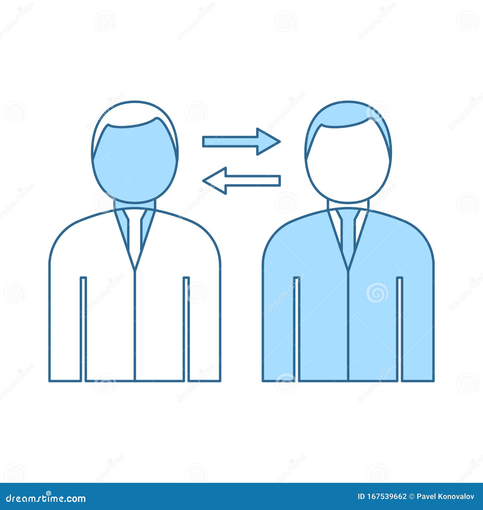 Corporate Interaction Icon stock vector. Illustration of manager ...