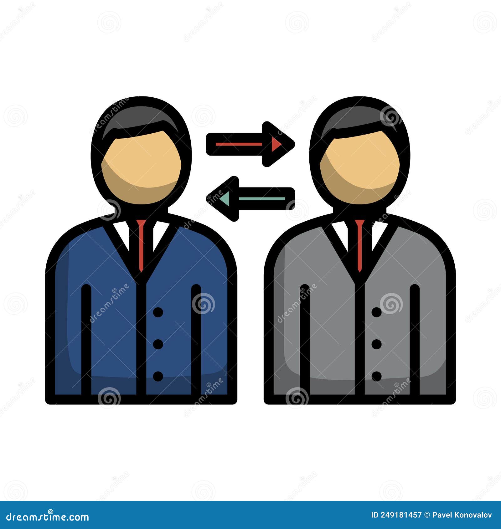 Corporate Interaction Icon stock vector. Illustration of management ...