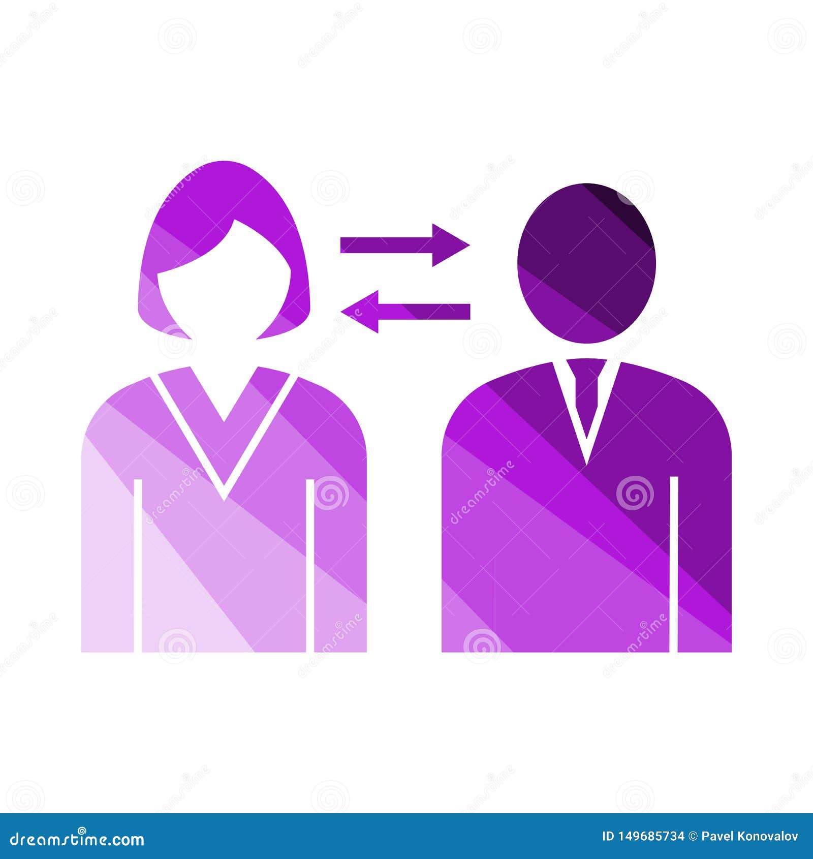 Corporate Interaction Icon stock vector. Illustration of leadership ...