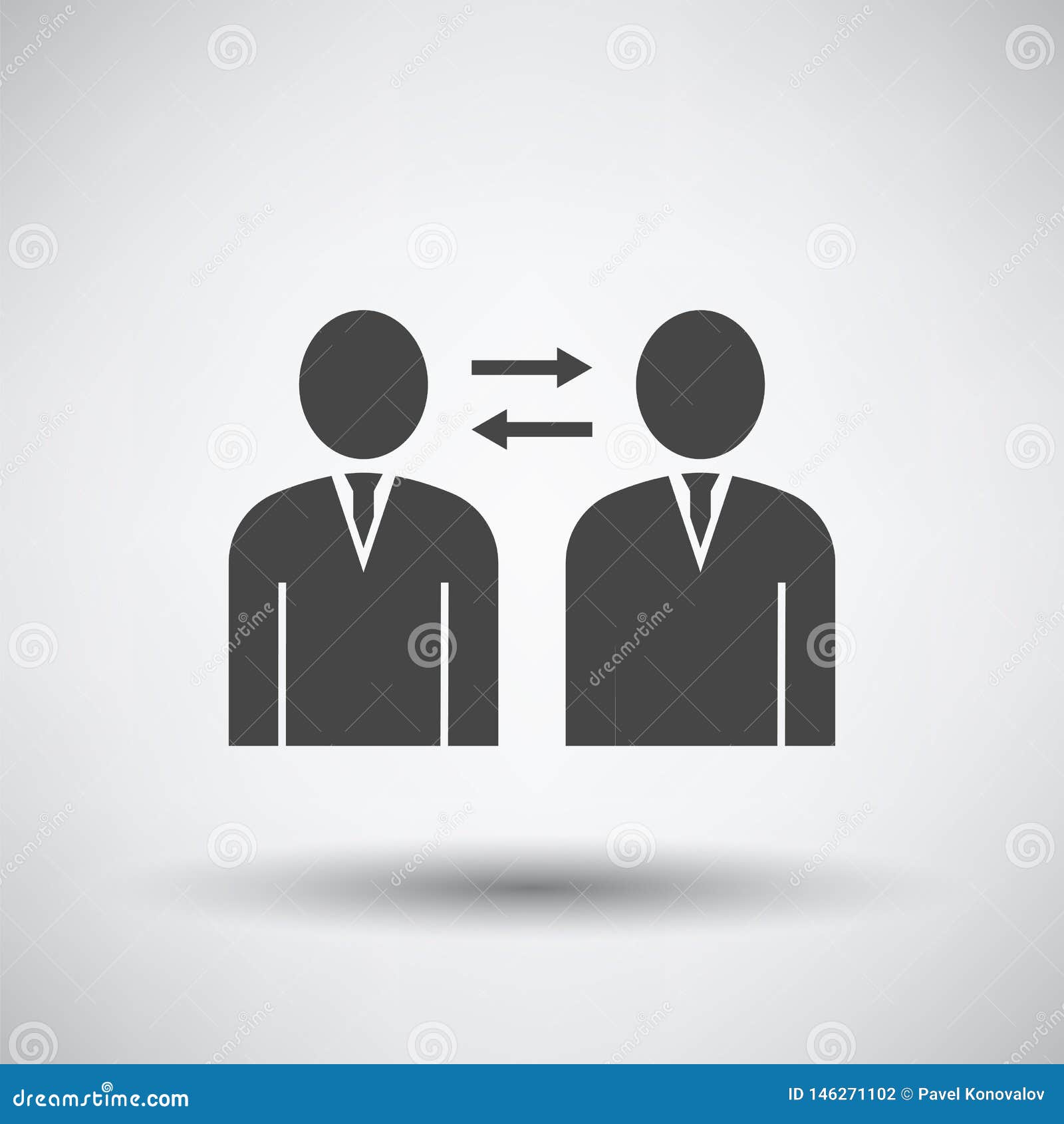 Corporate Interaction Icon stock vector. Illustration of formal - 146271102