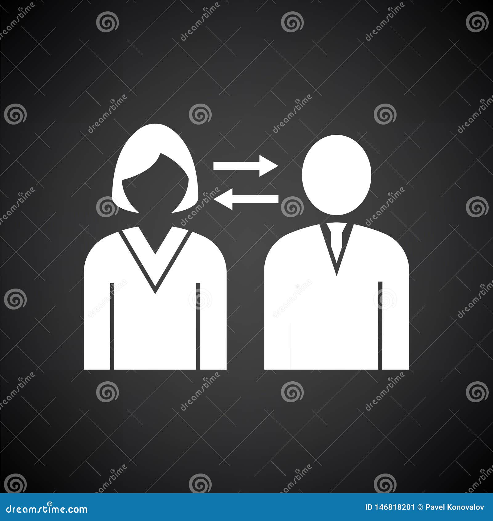 Corporate Interaction Icon stock vector. Illustration of leadership ...