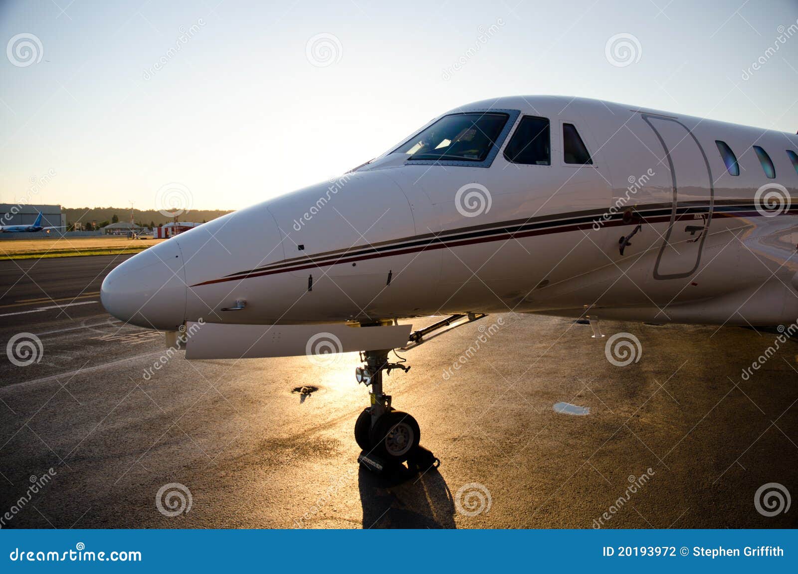 Corporate Jet at Dusk stock photo. Image of design, expensive - 20193972