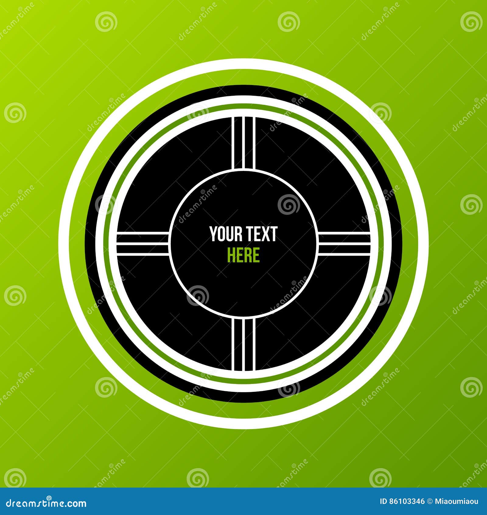 Corporate Label/logo in Flat Style on Green Background Stock Vector ...