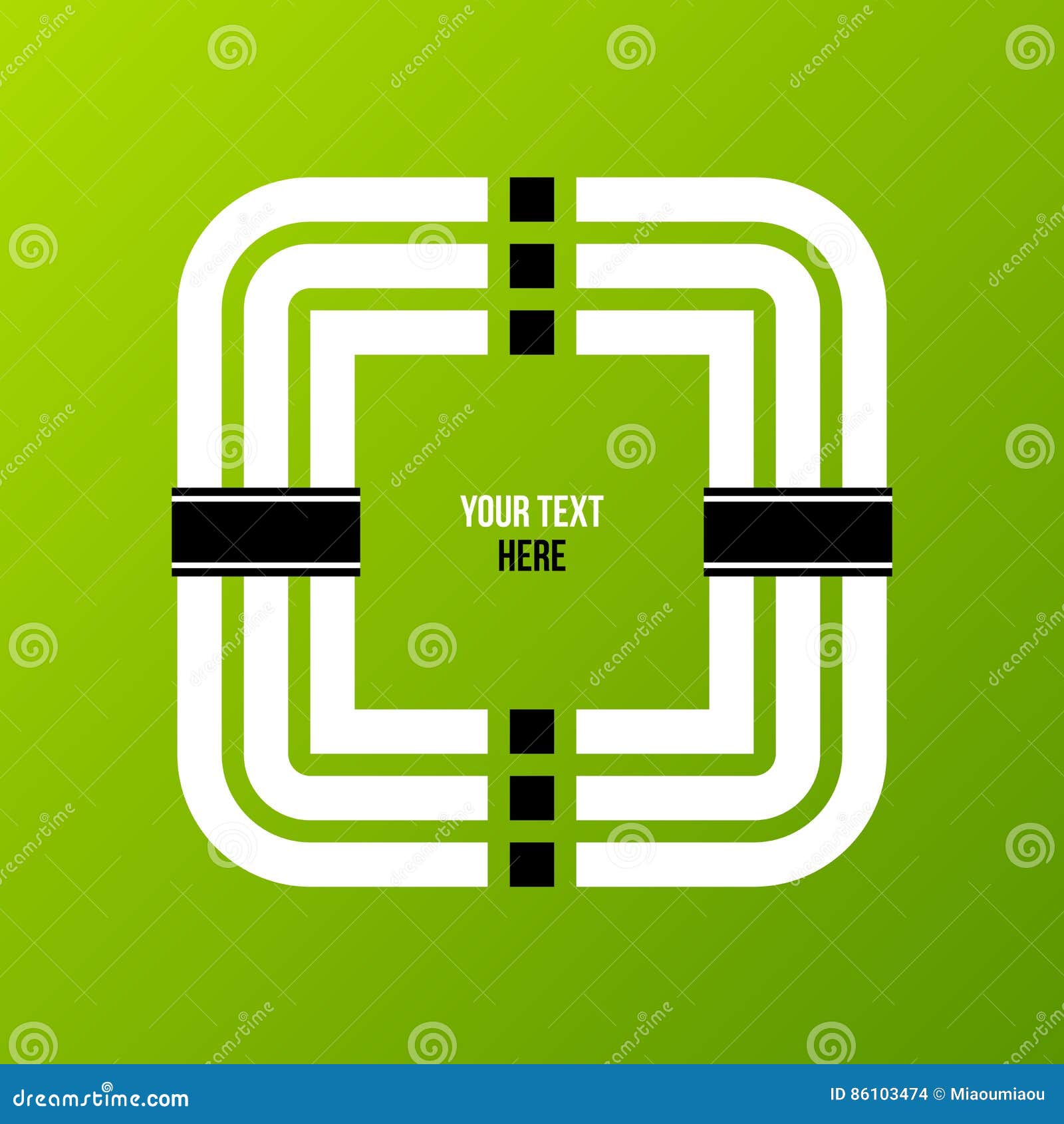 Corporate Label/logo in Flat Style on Green Background Stock Vector ...