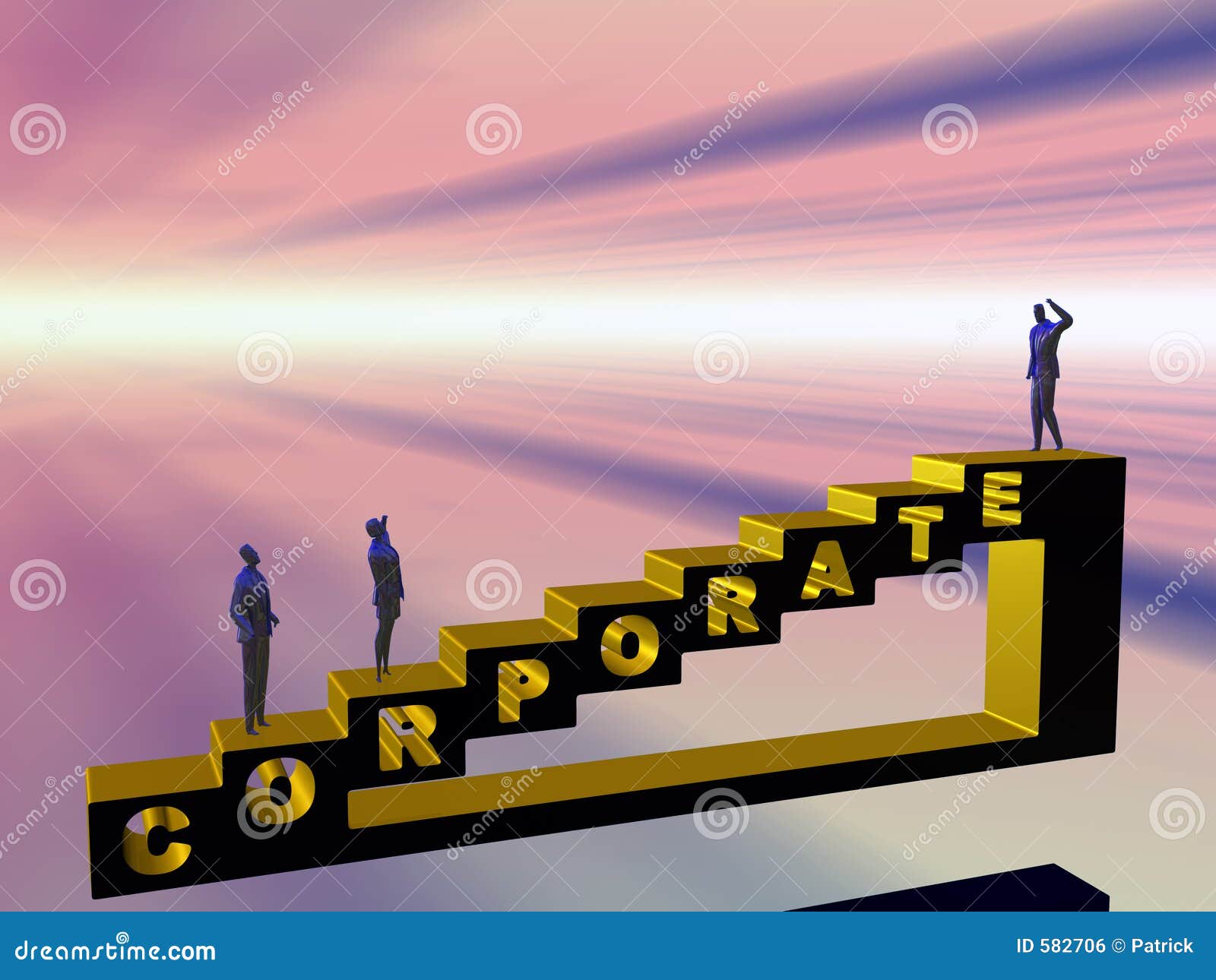 The corporate ladder. stock illustration. Illustration of female - 582706