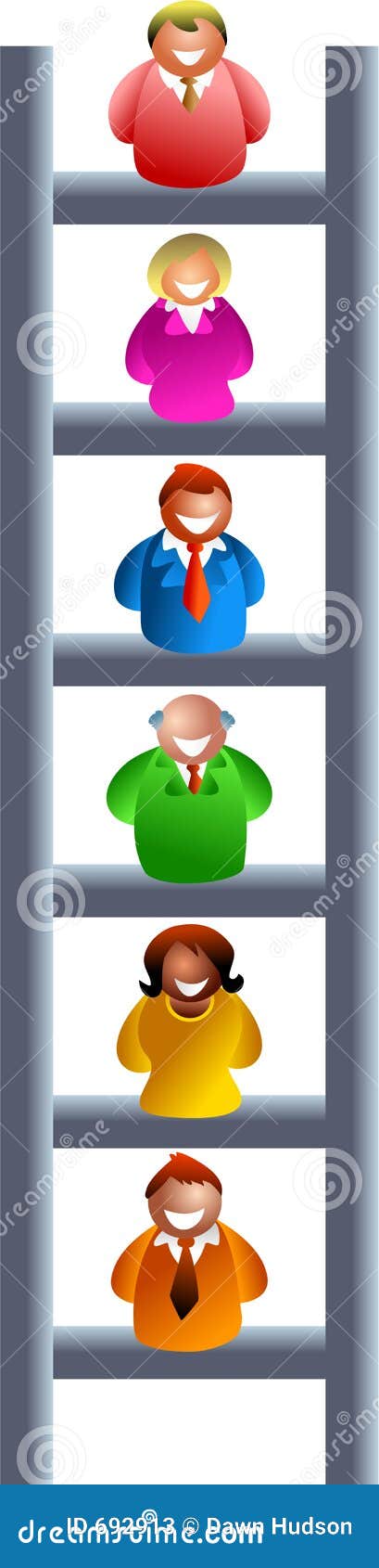 Corporate ladder stock illustration. Illustration of isolated - 692913