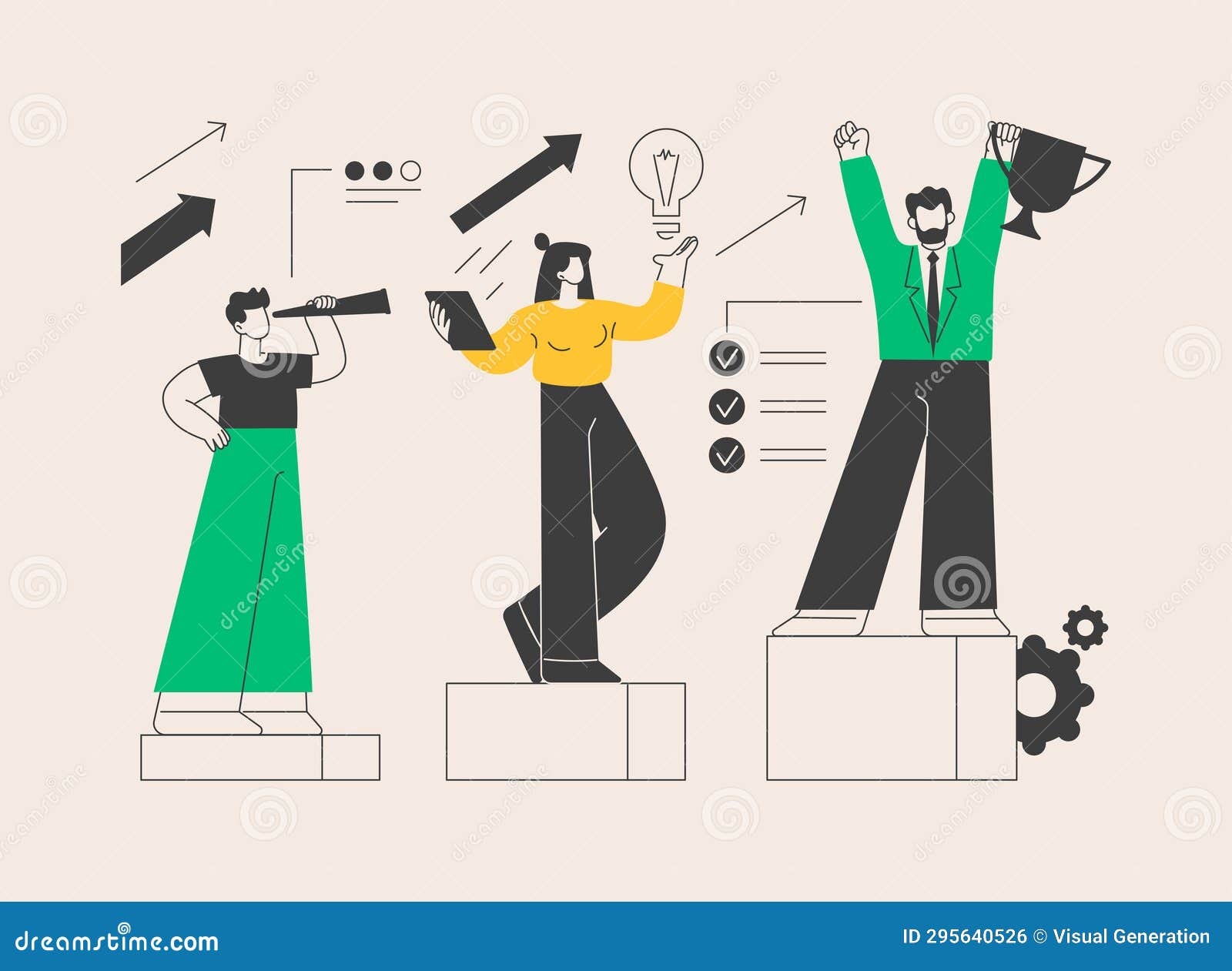 Corporate Ladder Abstract Concept Vector Illustration. Ilustración del ...