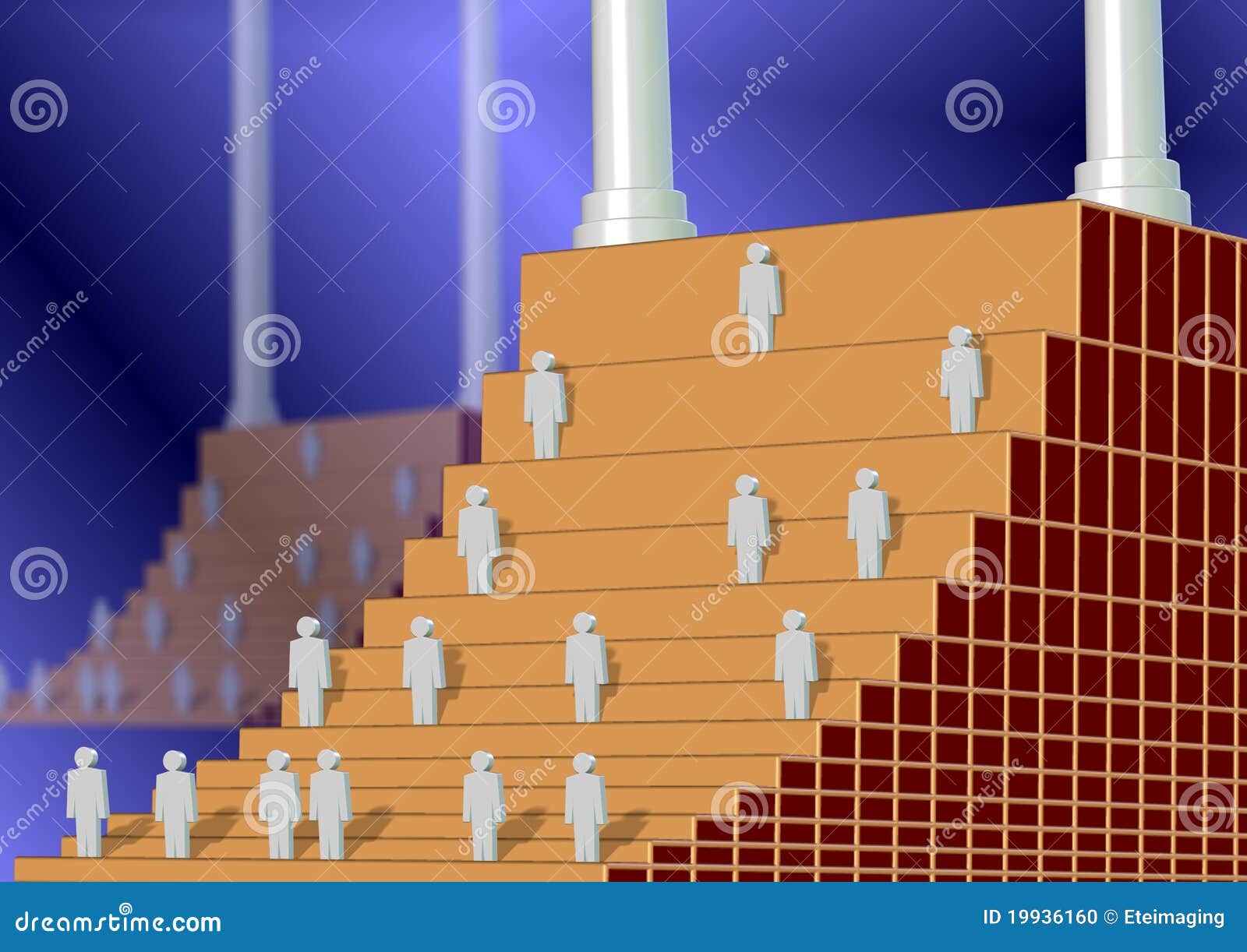 Corporate ladders stock illustration. Illustration of position - 19936160